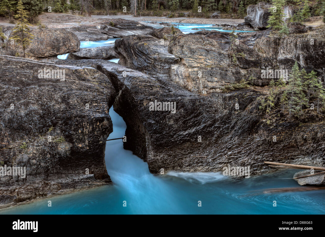 Natural Bridge Yoho National Park British Columbia Canada Stock Photo ...