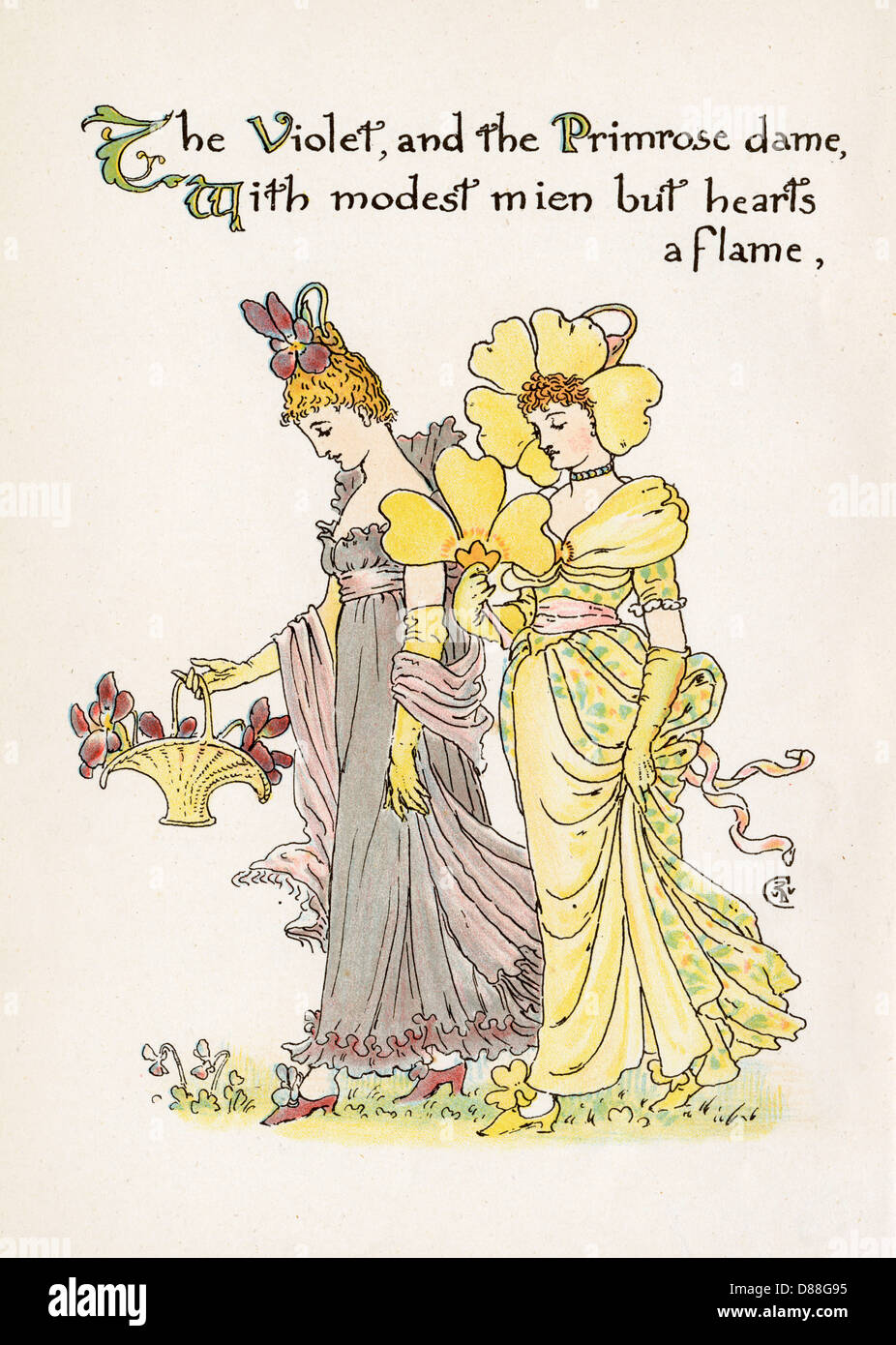 Violet and Primrose Stock Photo - Alamy