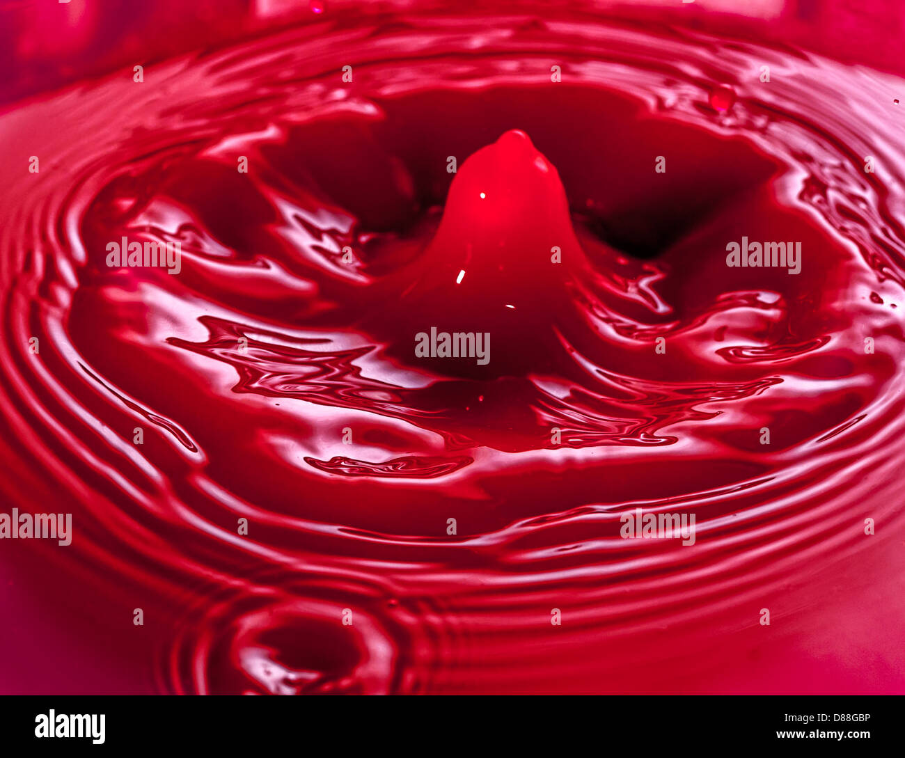 Abstract of Water Drops and droplets, Red Liquid , Copy Space, High ...