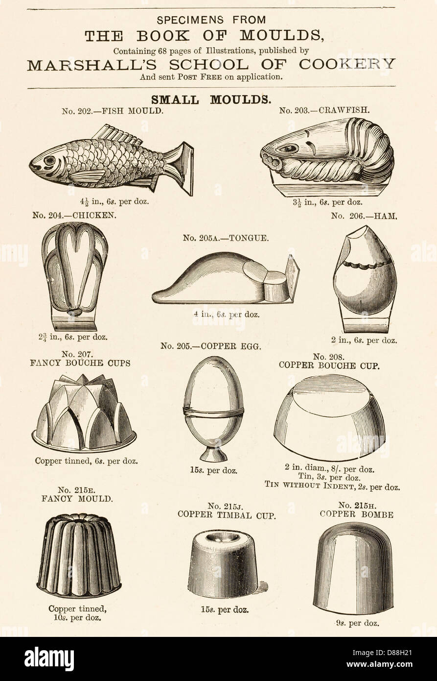 Small moulds 1899 Stock Photo - Alamy