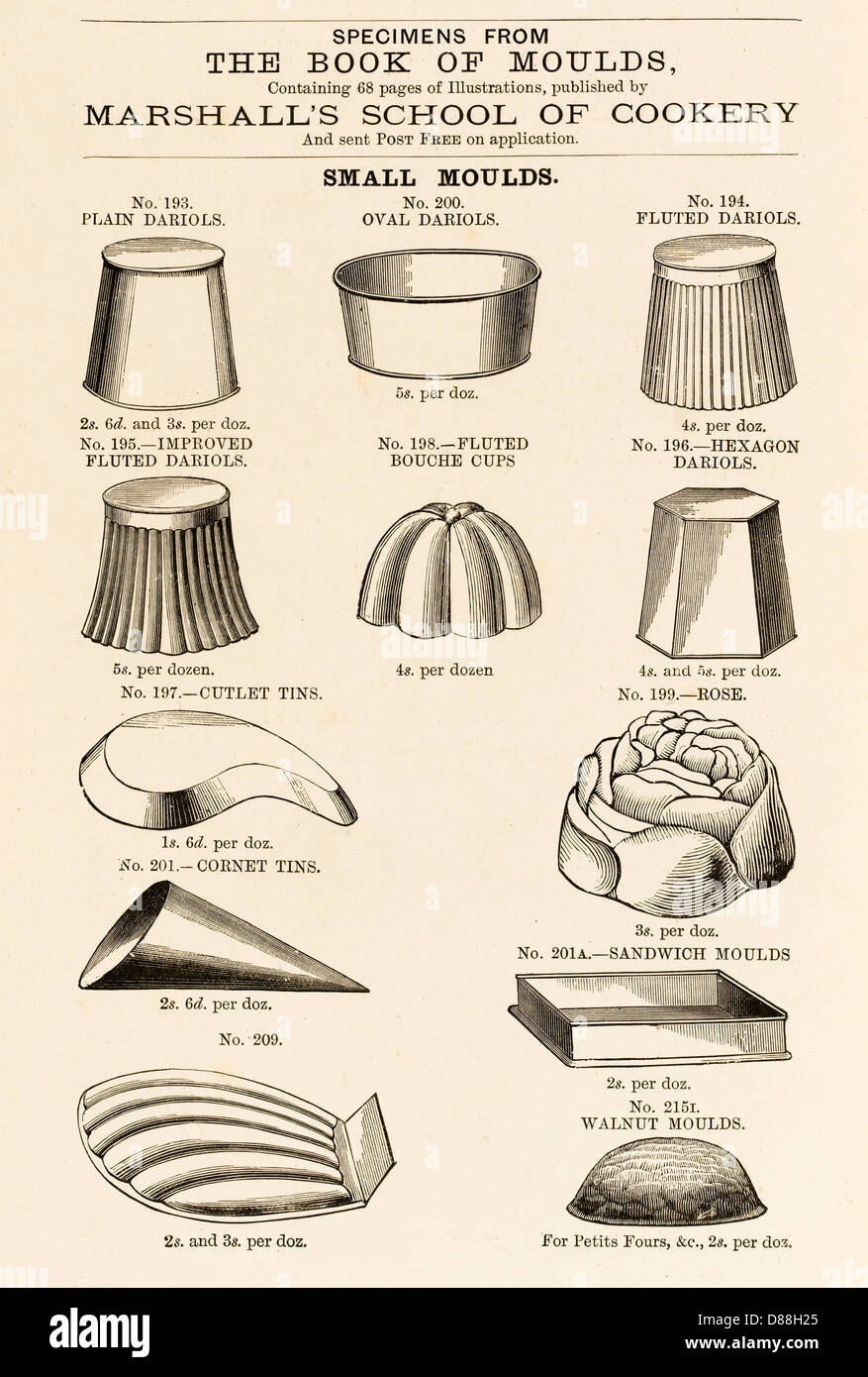 Small moulds 1899 Stock Photo - Alamy