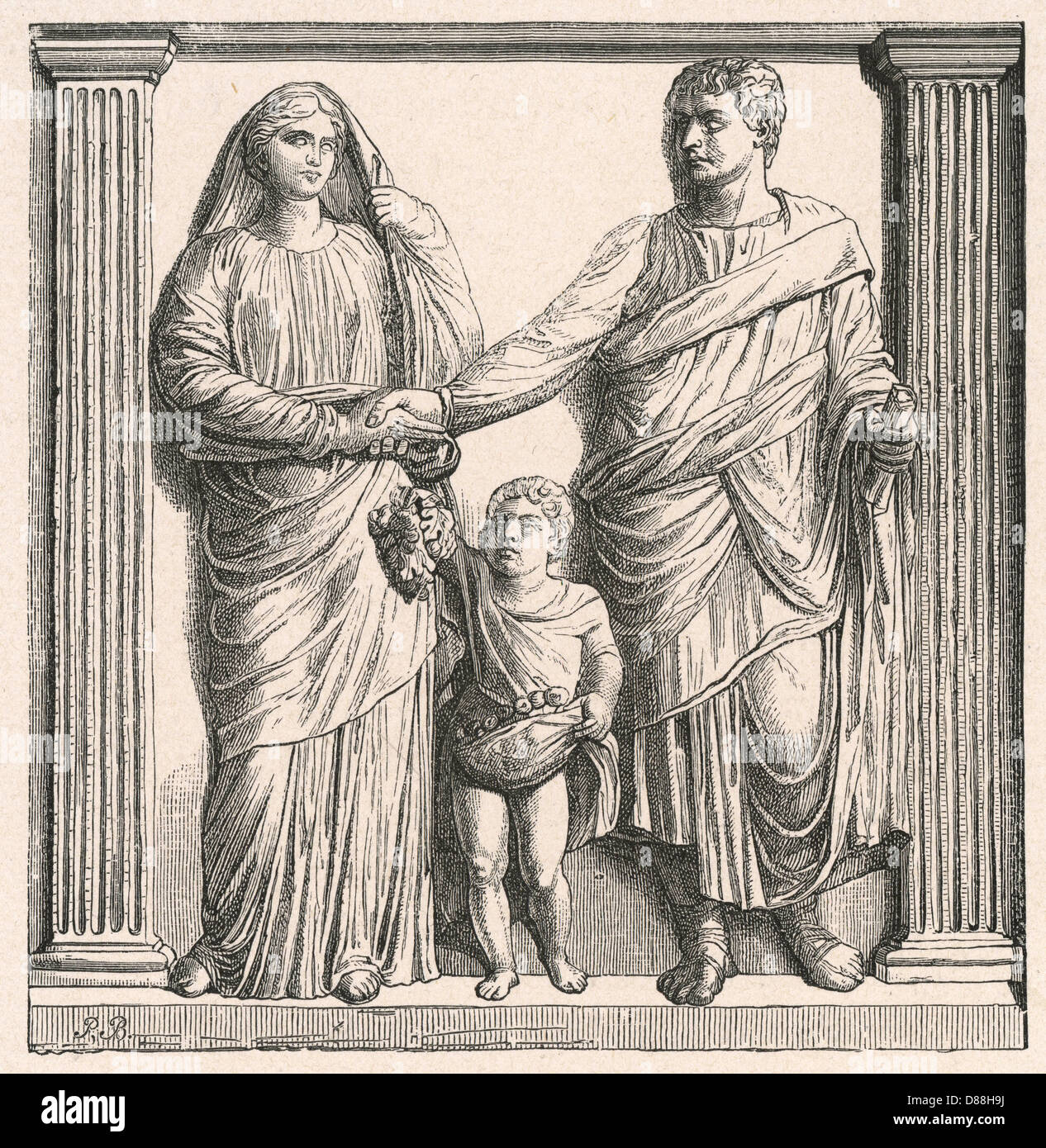 Roman Couple Separate Stock Photo - Alamy