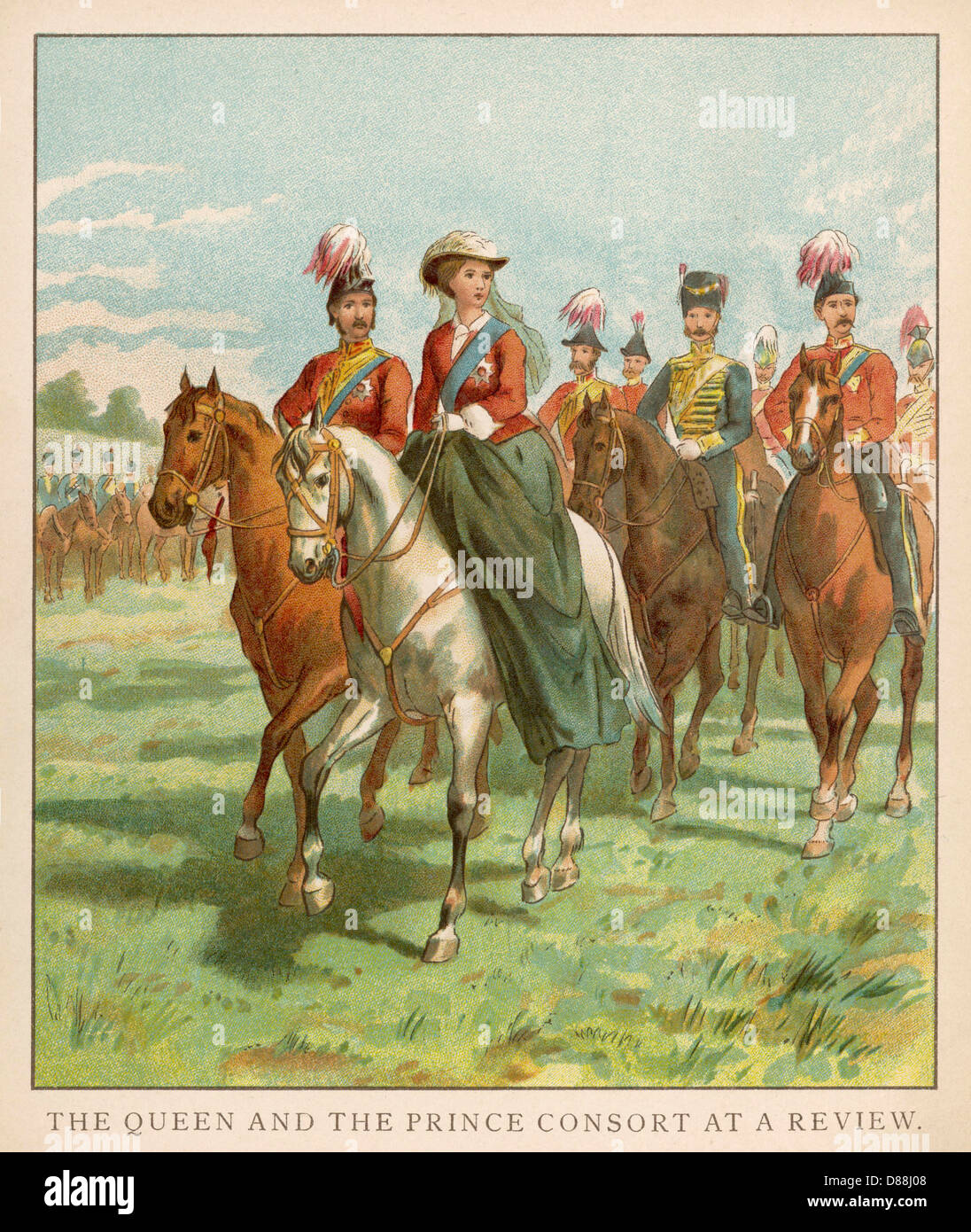 Queen reviewing the troops hi-res stock photography and images - Alamy