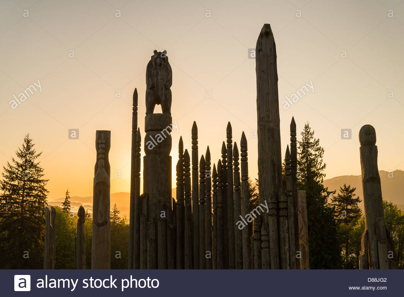Japanese Ainu Totem Poles High Resolution Stock Photography and Images ...