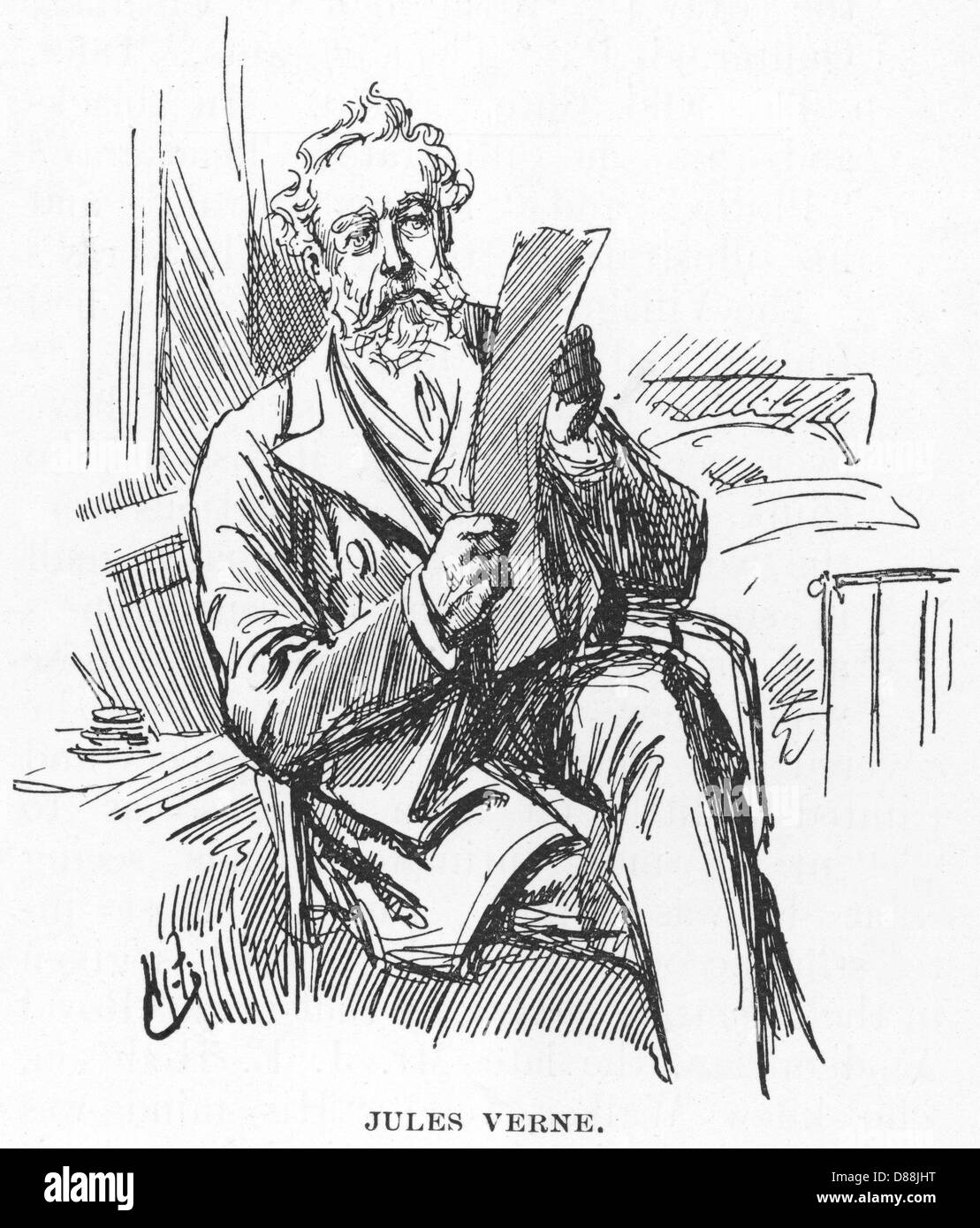 Jules verne french science fiction writer hi-res stock photography and ...