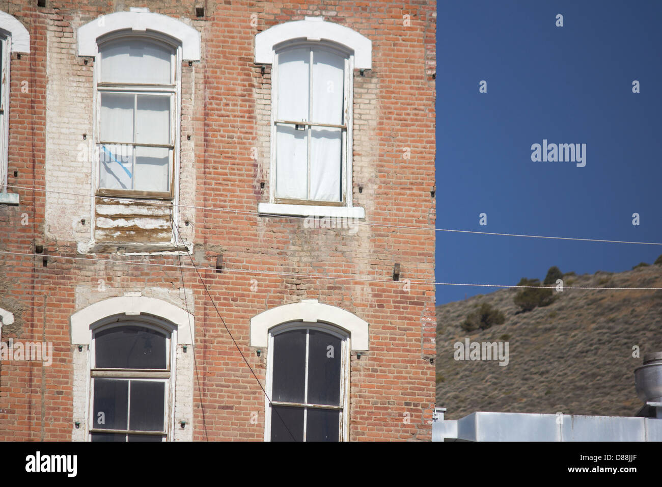 Old Brick Building in Virginia City Nevada Stock Photo - Alamy