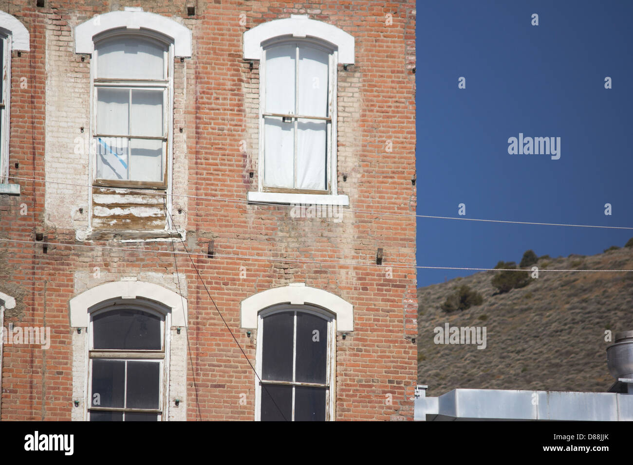 Old Brick Building in Virginia City Nevada Stock Photo - Alamy
