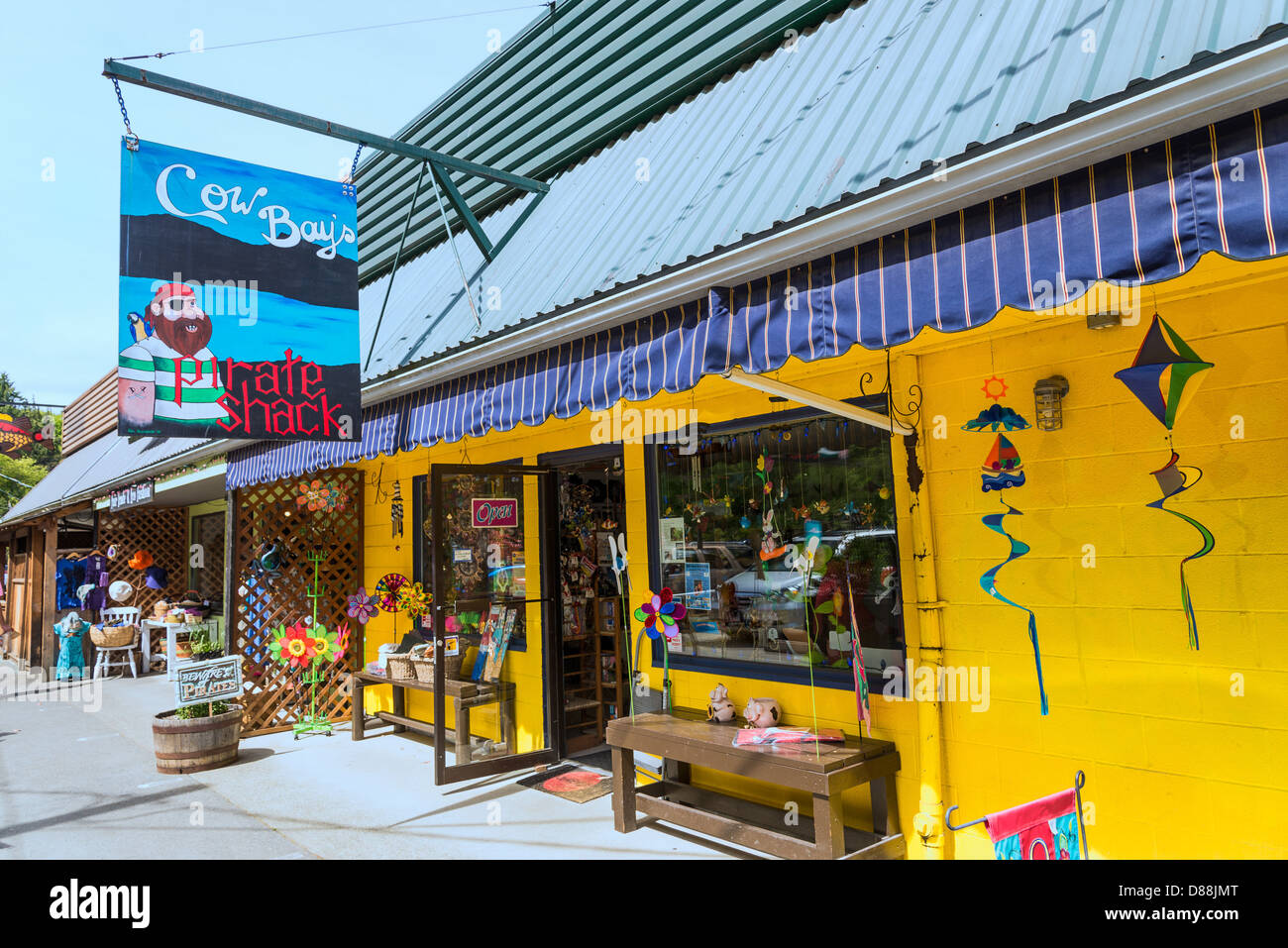 The Pirate shack, Cowichan Bay, British Columbia, Canada Stock Photo ...
