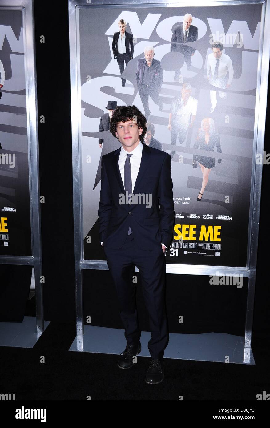 New York, USA. 21st May 2013. Jesse Eisenberg at arrivals for NOW YOU ...