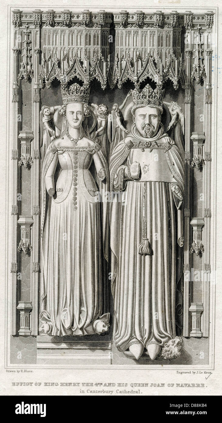 King Henry IV and Joan Navarre Stock Photo - Alamy