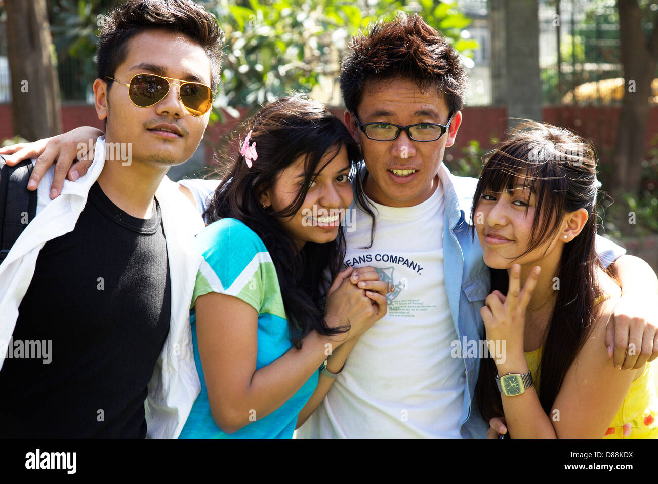 Indian school friends students fun hi-res stock photography and images ...