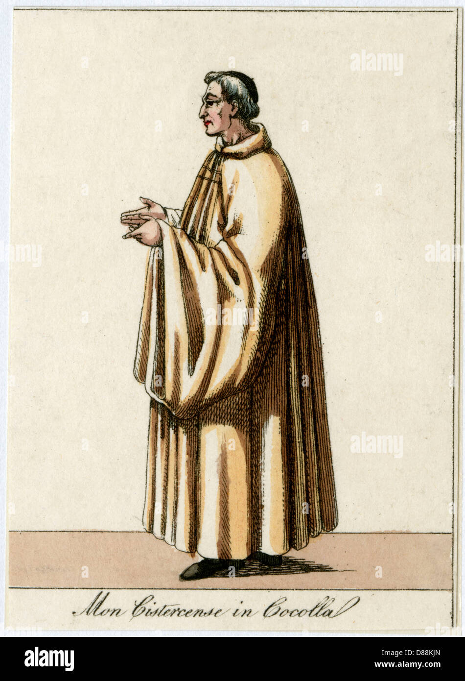 Cistercian Monk In Cowl Stock Photo - Alamy