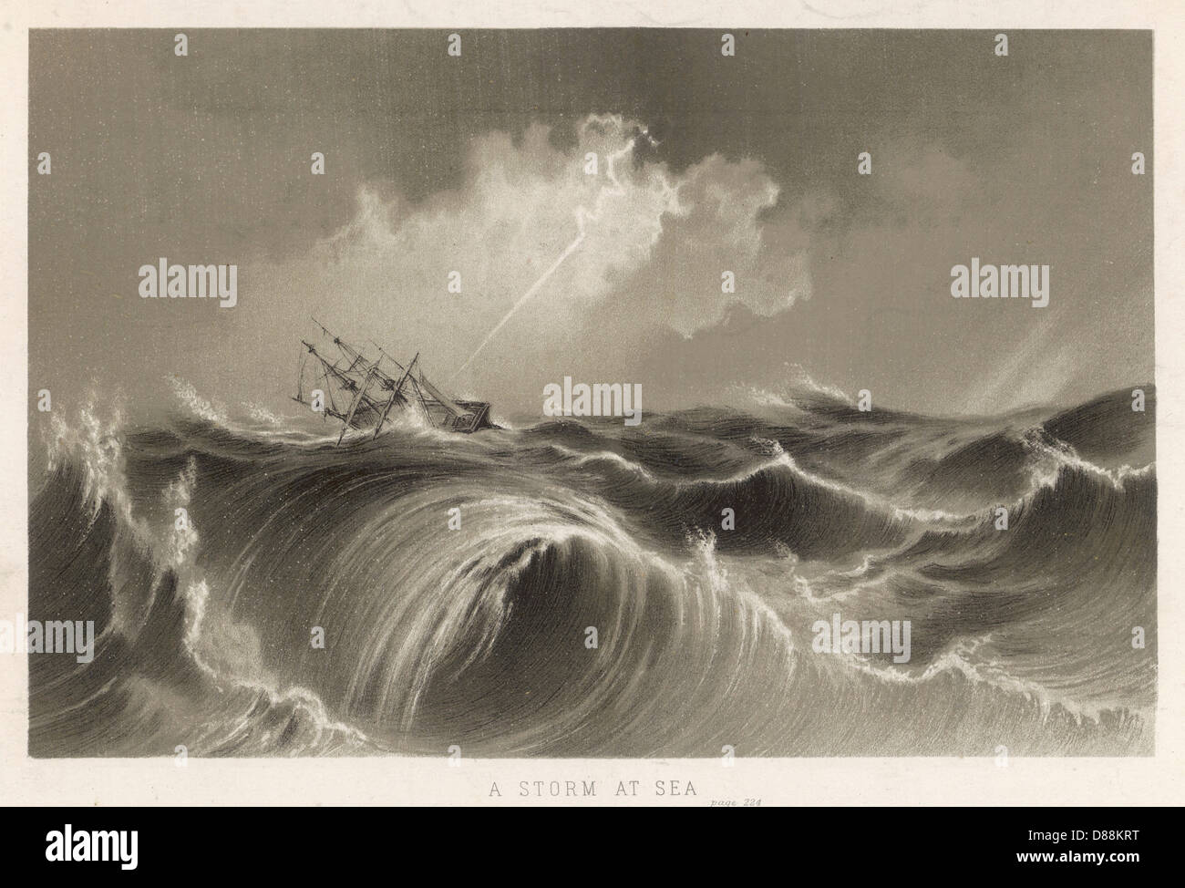 Sailing ship in storm hi-res stock photography and images - Alamy