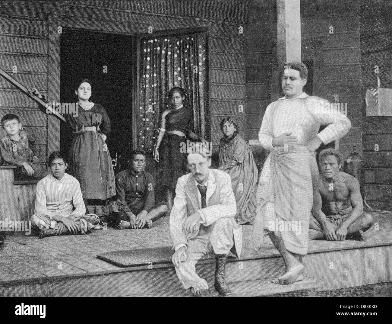 Stevenson Family Veranda Stock Photo - Alamy