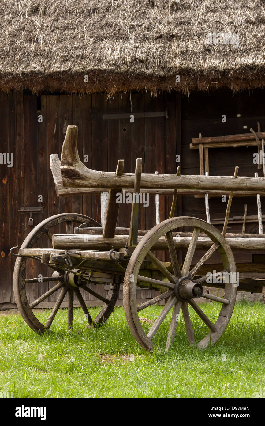 Timber cart in Museum of the Mazovian Countryside in Sierpc, Poland ...