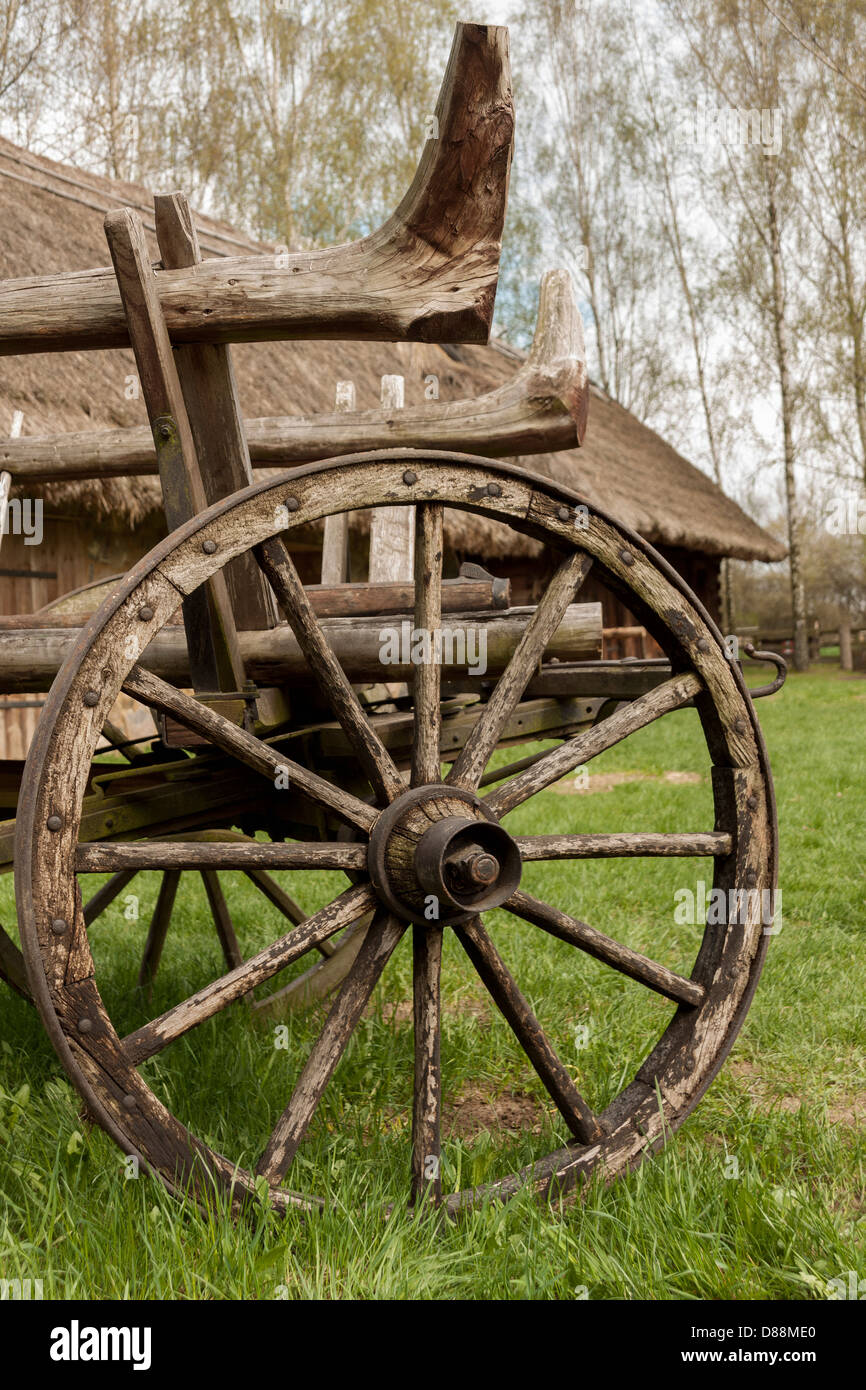 Timber cart in Museum of the Mazovian Countryside in Sierpc, Poland ...