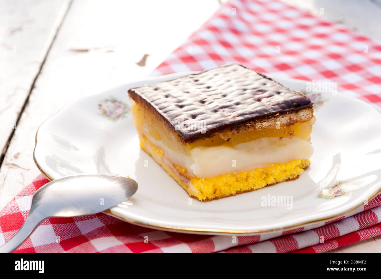 Sweet homemade lambada cake on the old plate Stock Photo - Alamy