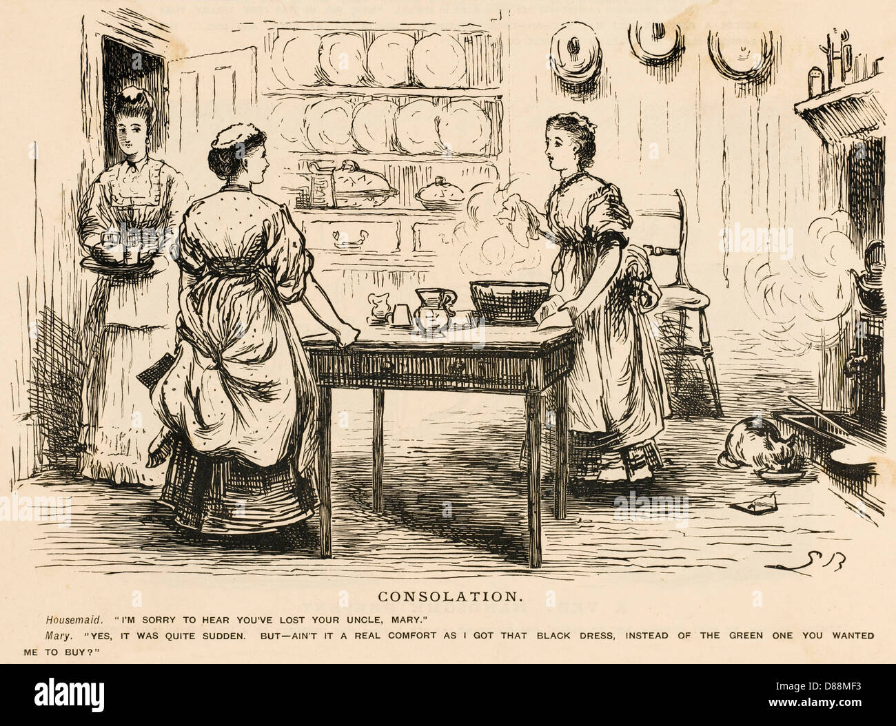 SERVANTS IN KITCHEN Stock Photo - Alamy