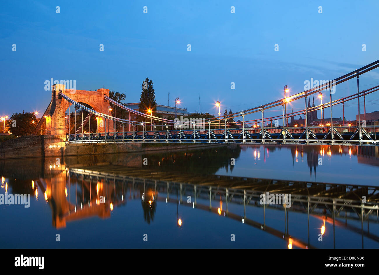 Grunwald bridge Wroclaw Stock Photo - Alamy