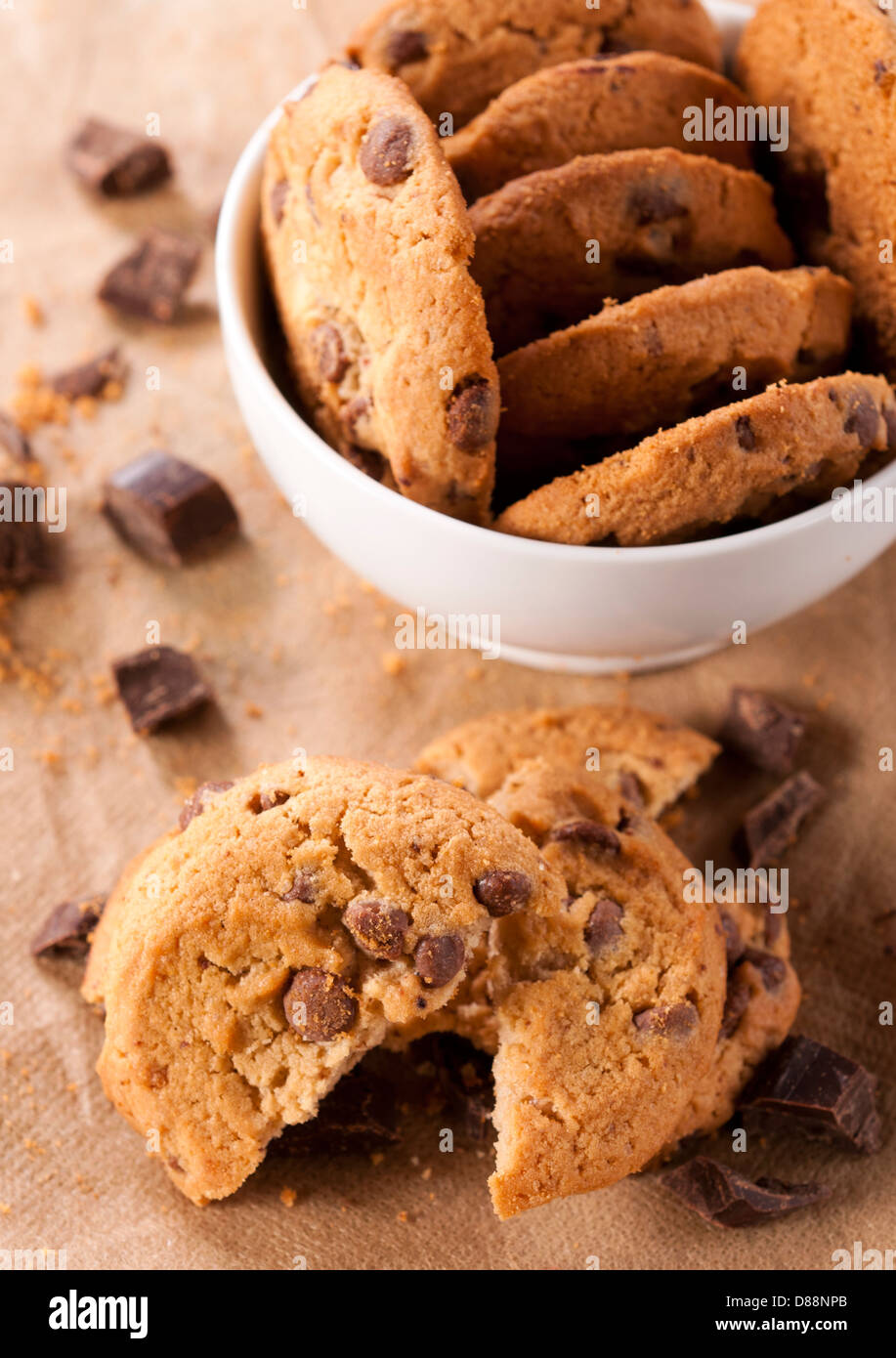 Sweet chocolate biscuit from above Stock Photo - Alamy