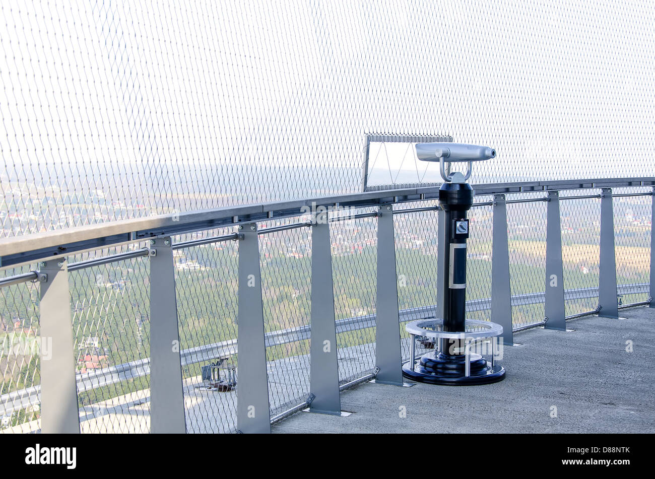 Coin operated panoramic telescope on TV-tower Stock Photo - Alamy