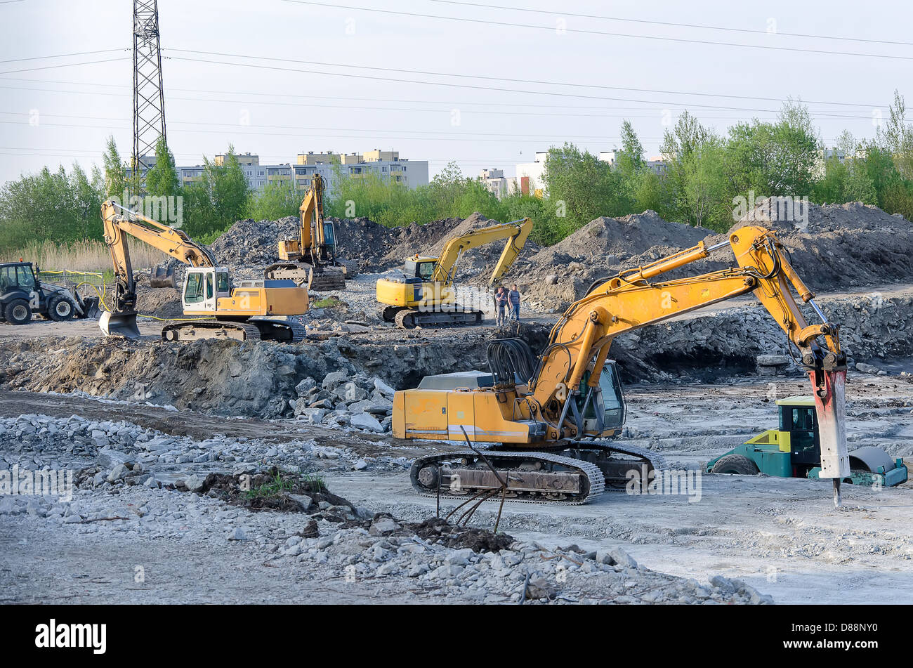 Construction excavators hi-res stock photography and images - Alamy
