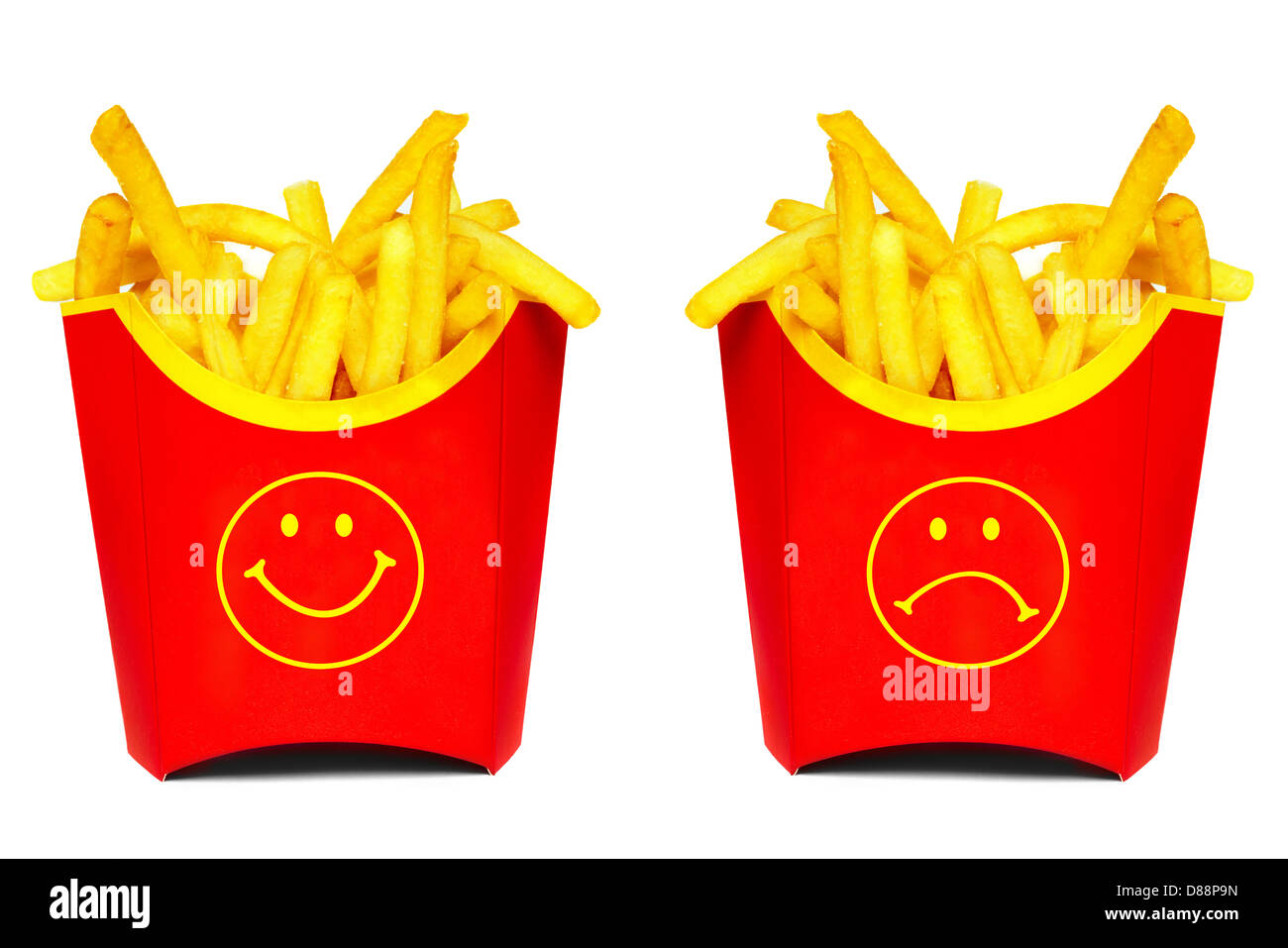 French fries in a red box Stock Photo - Alamy