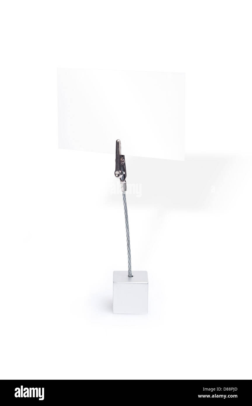 Metal shaped note holder, clipping paths included Stock Photo - Alamy