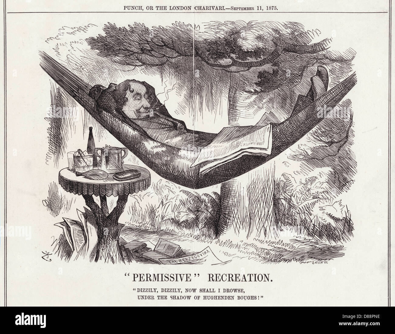 Cartoon, Permissive Recreation (Disraeli Stock Photo - Alamy