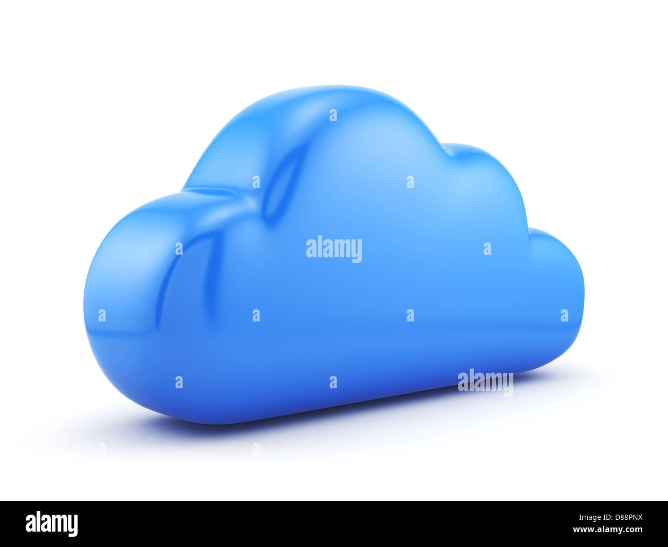 3d render of cloud storage concept. Isolated on white background Stock ...