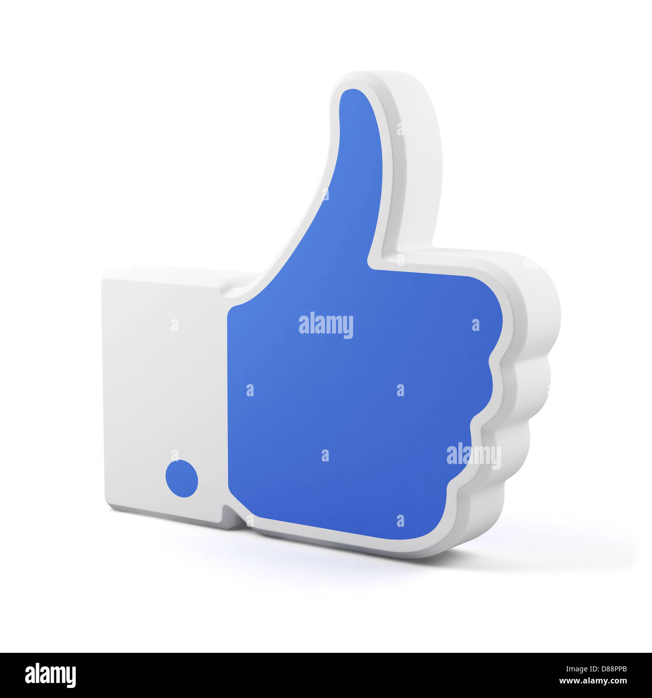 3d render of like symbol isolated on white background Stock Photo - Alamy