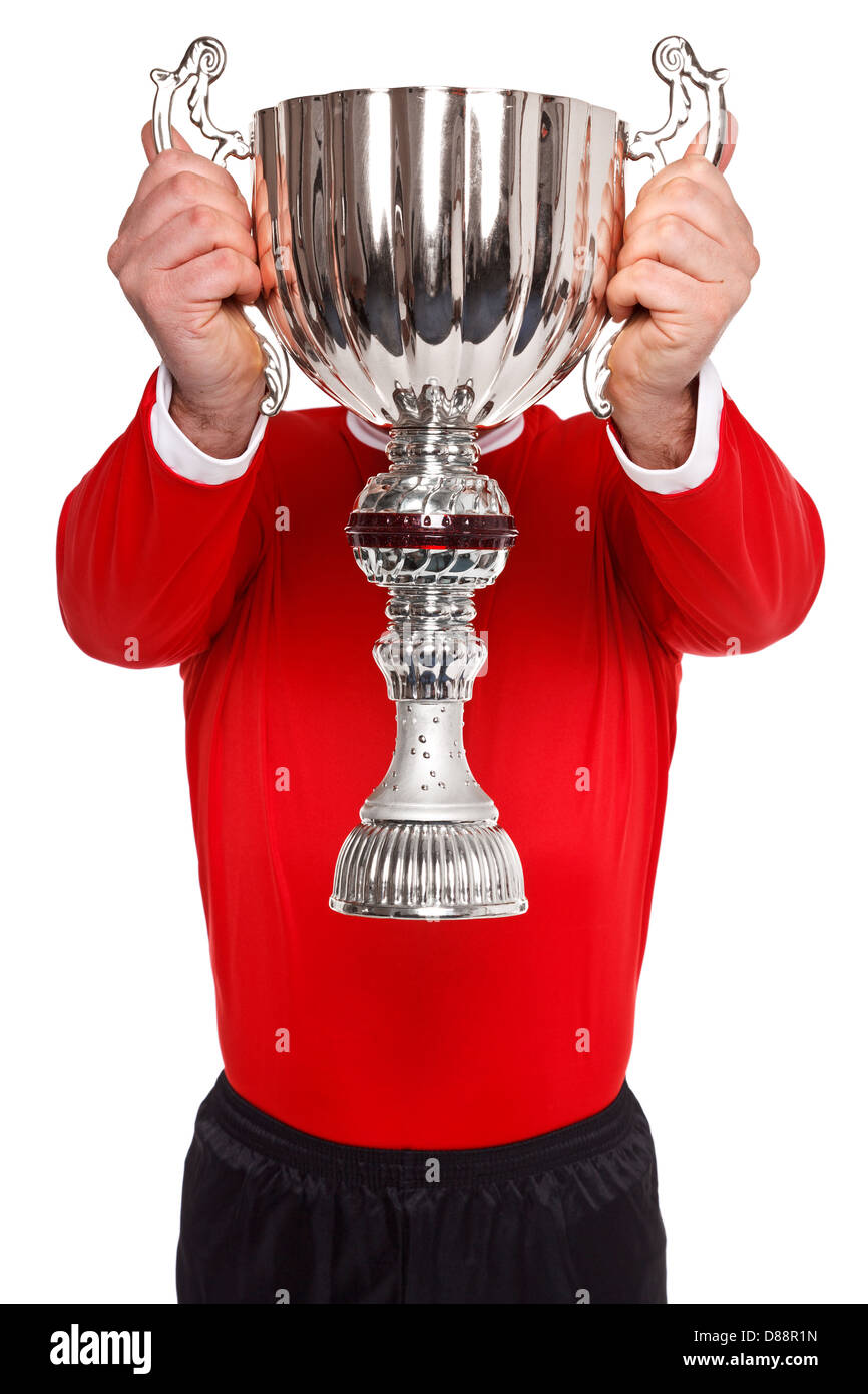 Man holding trophy cup hi-res stock photography and images - Alamy
