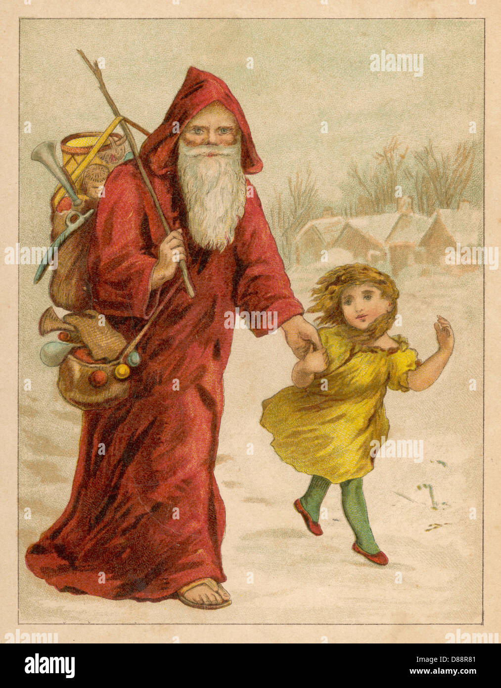 Santa and Friend Stock Photo - Alamy