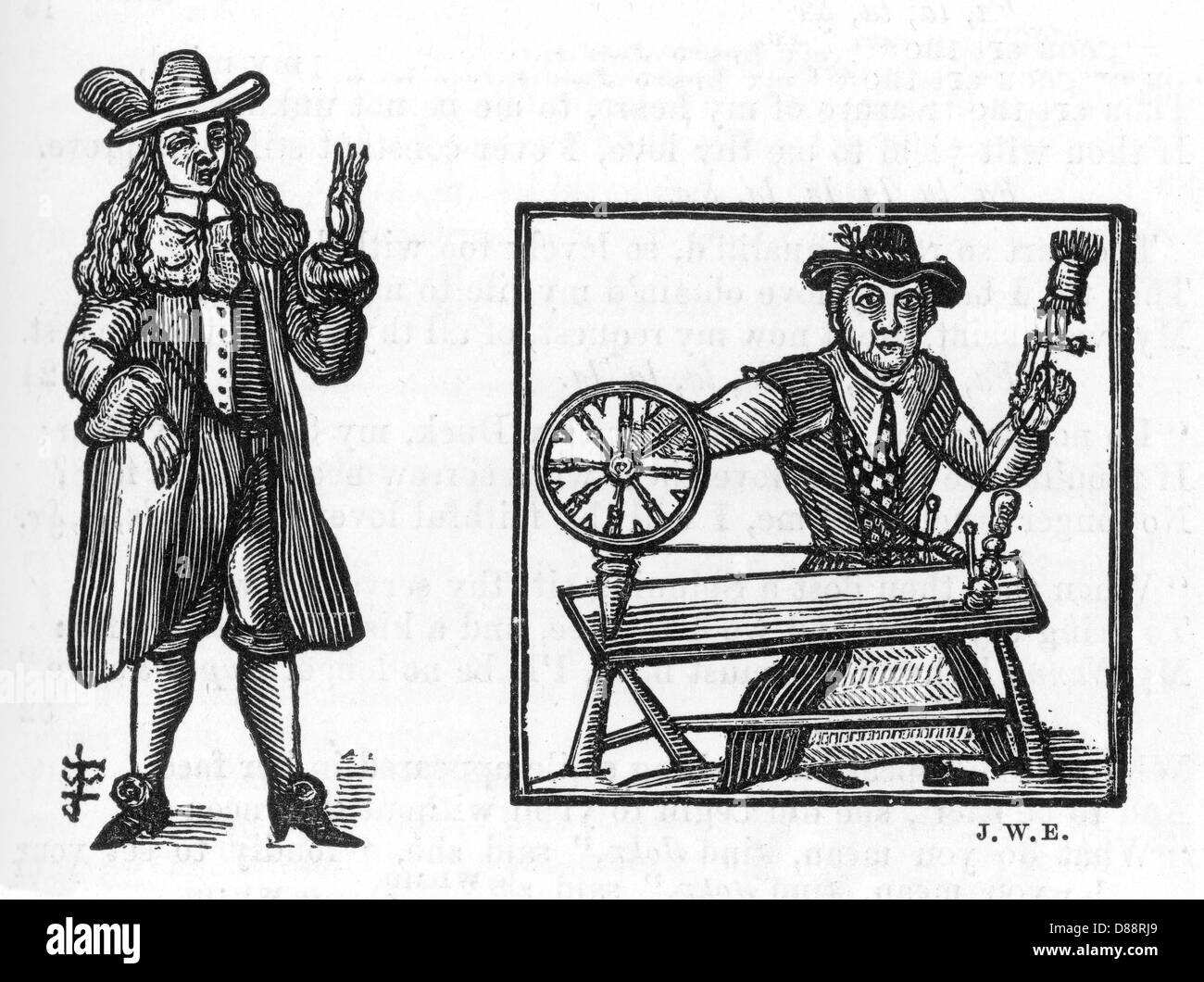 Lady Spinning, 17th century Stock Photo - Alamy