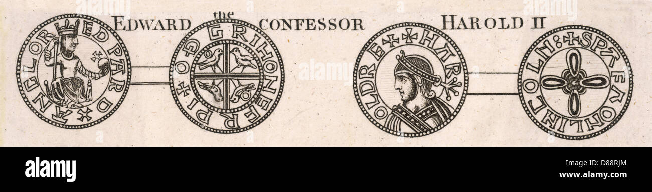 COIN OF EDWARD & HAROLD Stock Photo - Alamy