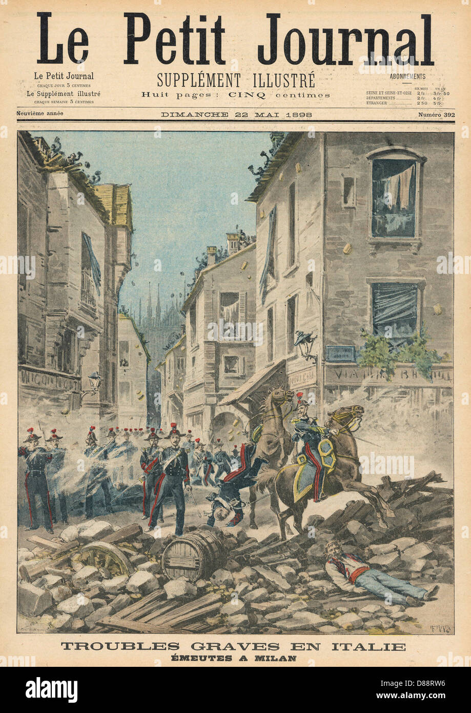 MILAN RIOTS 1898 Stock Photo - Alamy