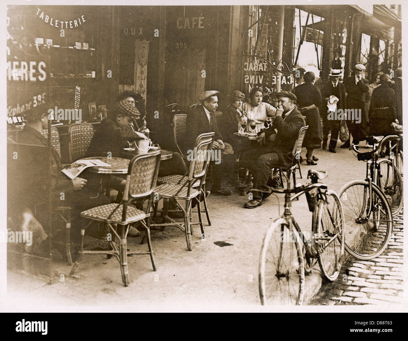 A typical Paris Cafe - late 1920s Stock Photo - Alamy