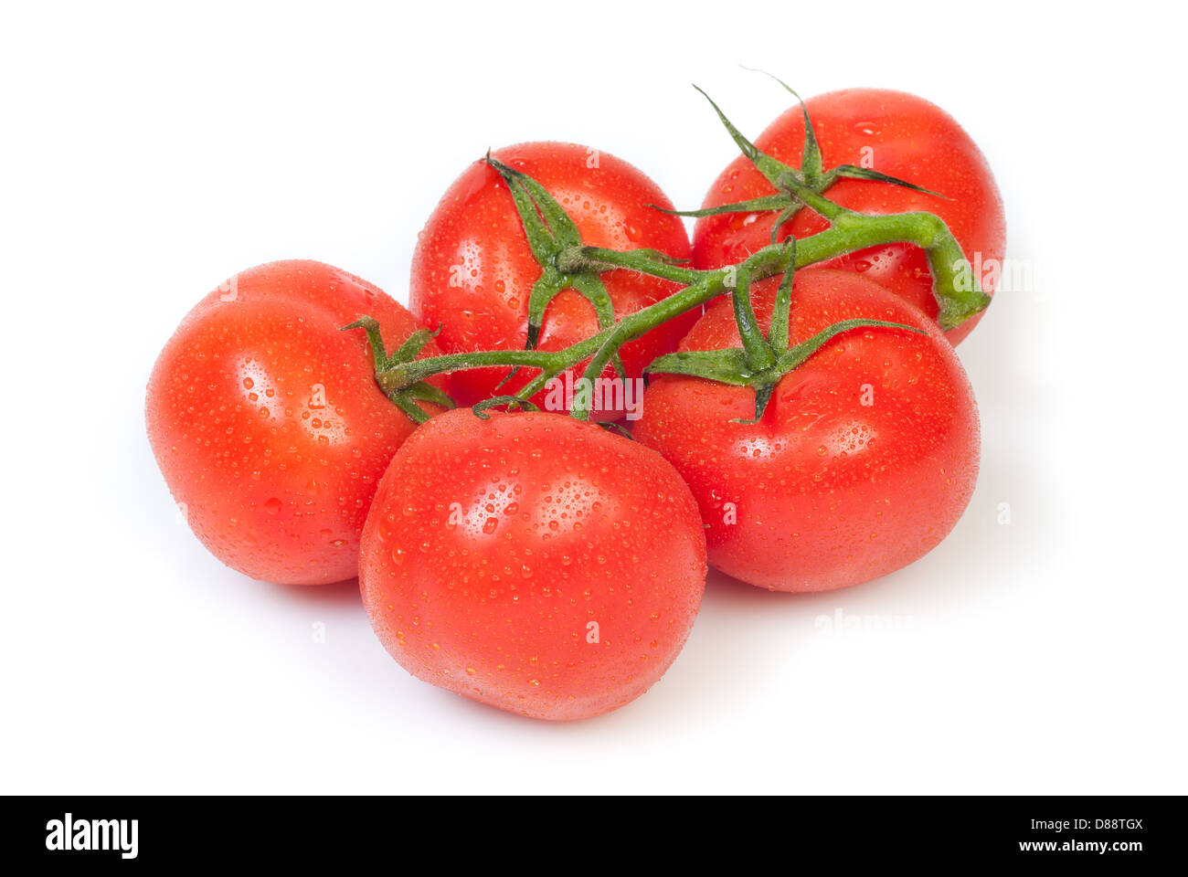 Red organic Cherry tomatoes isolated over white background Stock Photo - Alamy