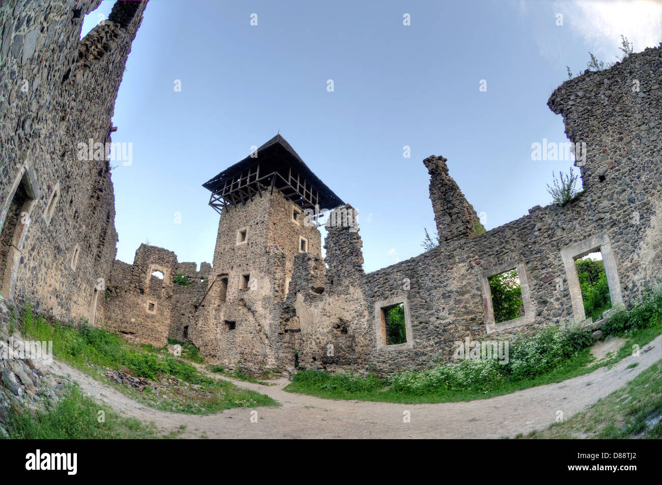 Nevitsky Castle ruins Kamyanitsa village , 12 km north of Uzhgorod ...
