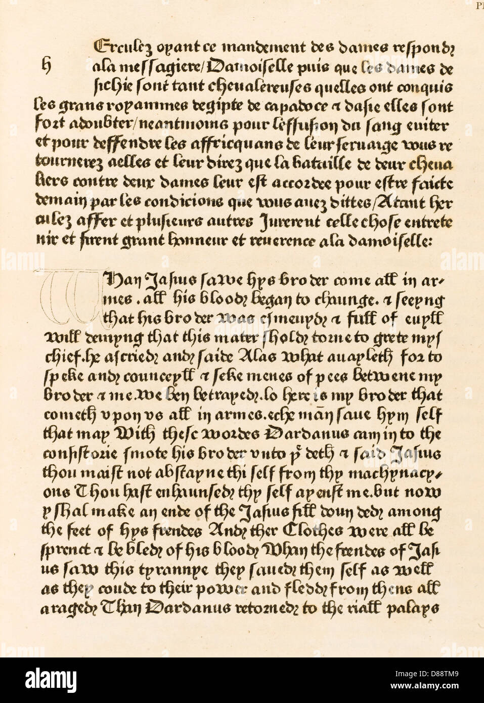 CAXTON'S FIRST BOOK Stock Photo - Alamy