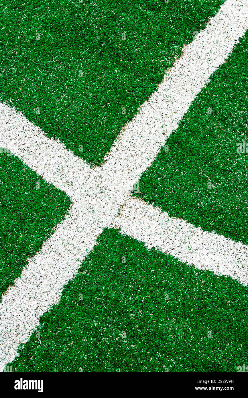 Sports field with synthetic turf and different markings, used in sports ...