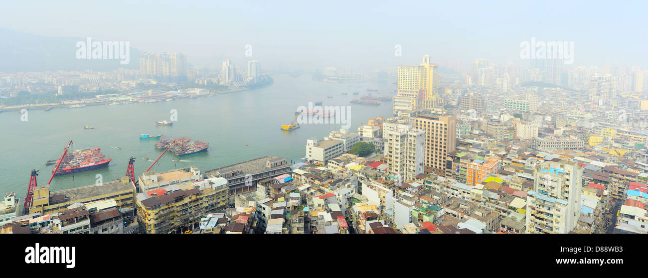 Aerial panorama of Macau in the sunshine morning Stock Photo - Alamy