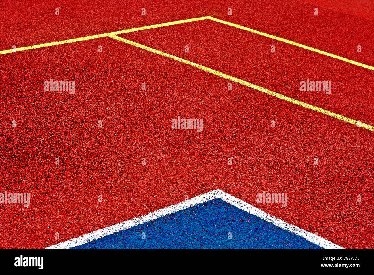Sports field with synthetic turf and different markings, used in sports ...