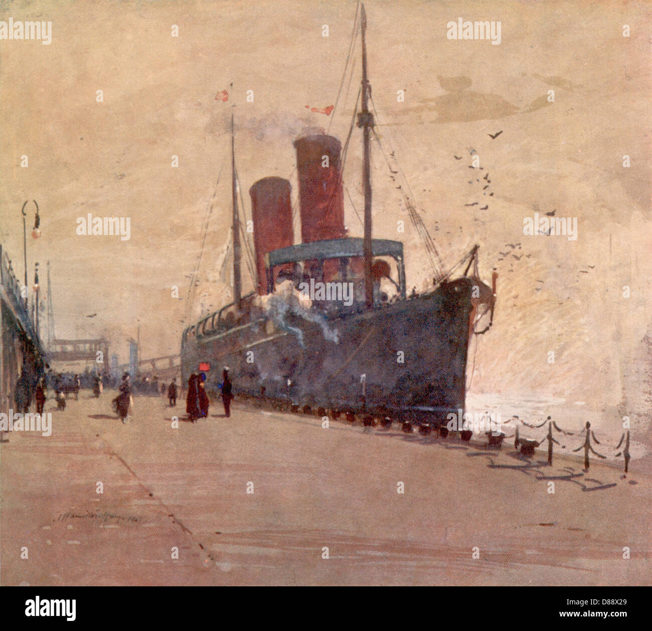 Steamship Lucania 1907 Stock Photo - Alamy