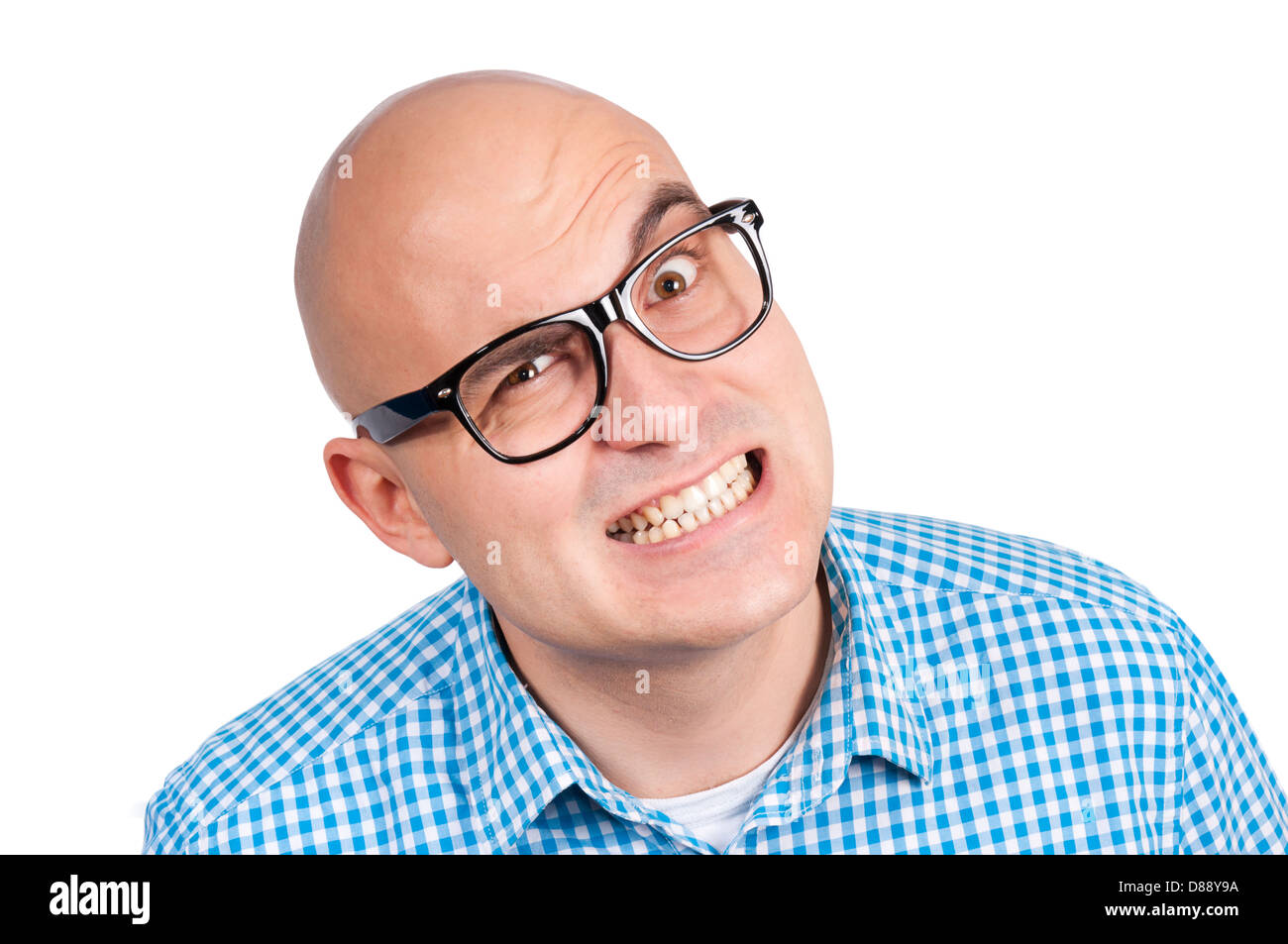 Funny man giving the smile Stock Photo - Alamy