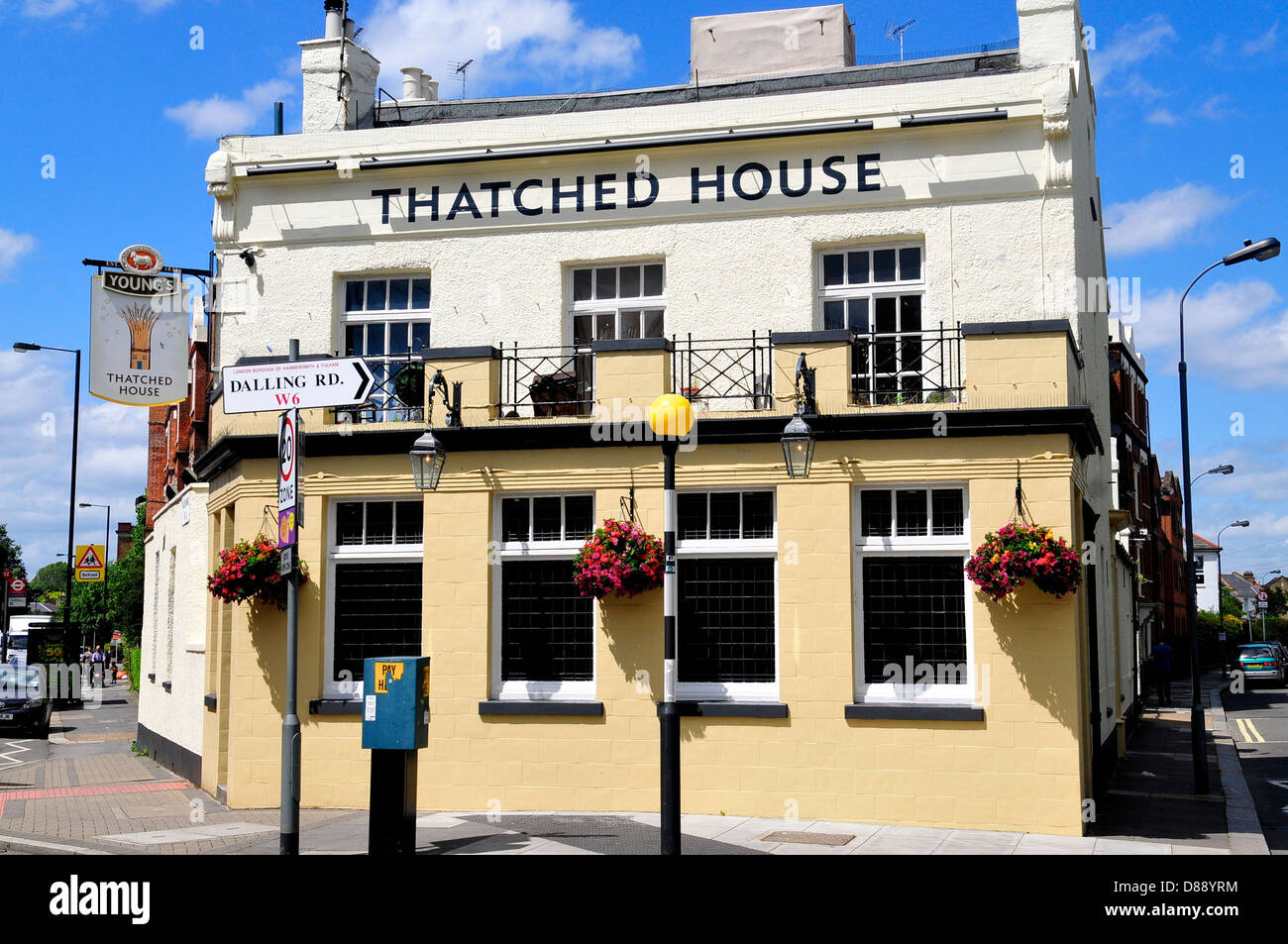 Thatched House pub, Dalling Road, Hammersmith, London, England Stock ...