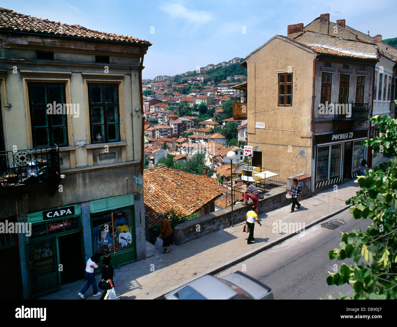Veliko Turnovo Bulgaria Street Scene Stock Photo - Alamy