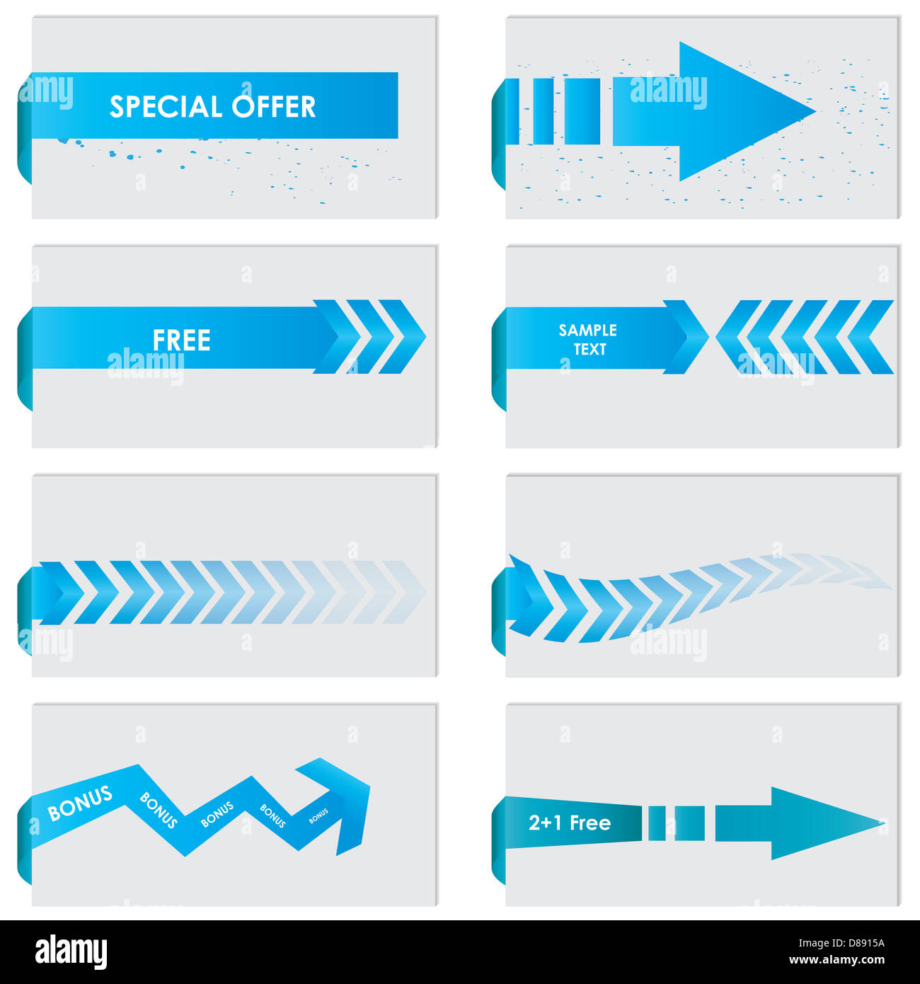 blue paper tag - Vector sale announcement Stock Photo - Alamy