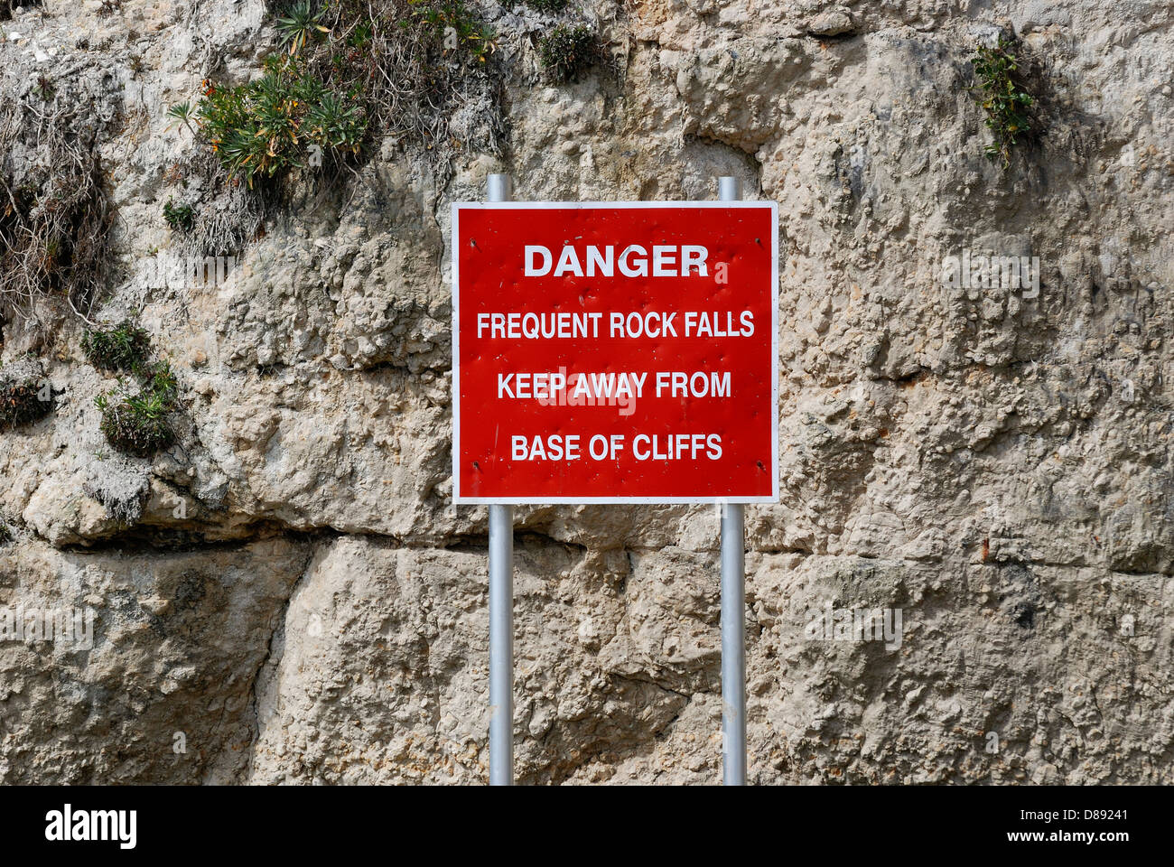 Warning Cliff Falls Danger Sign High Resolution Stock Photography and ...