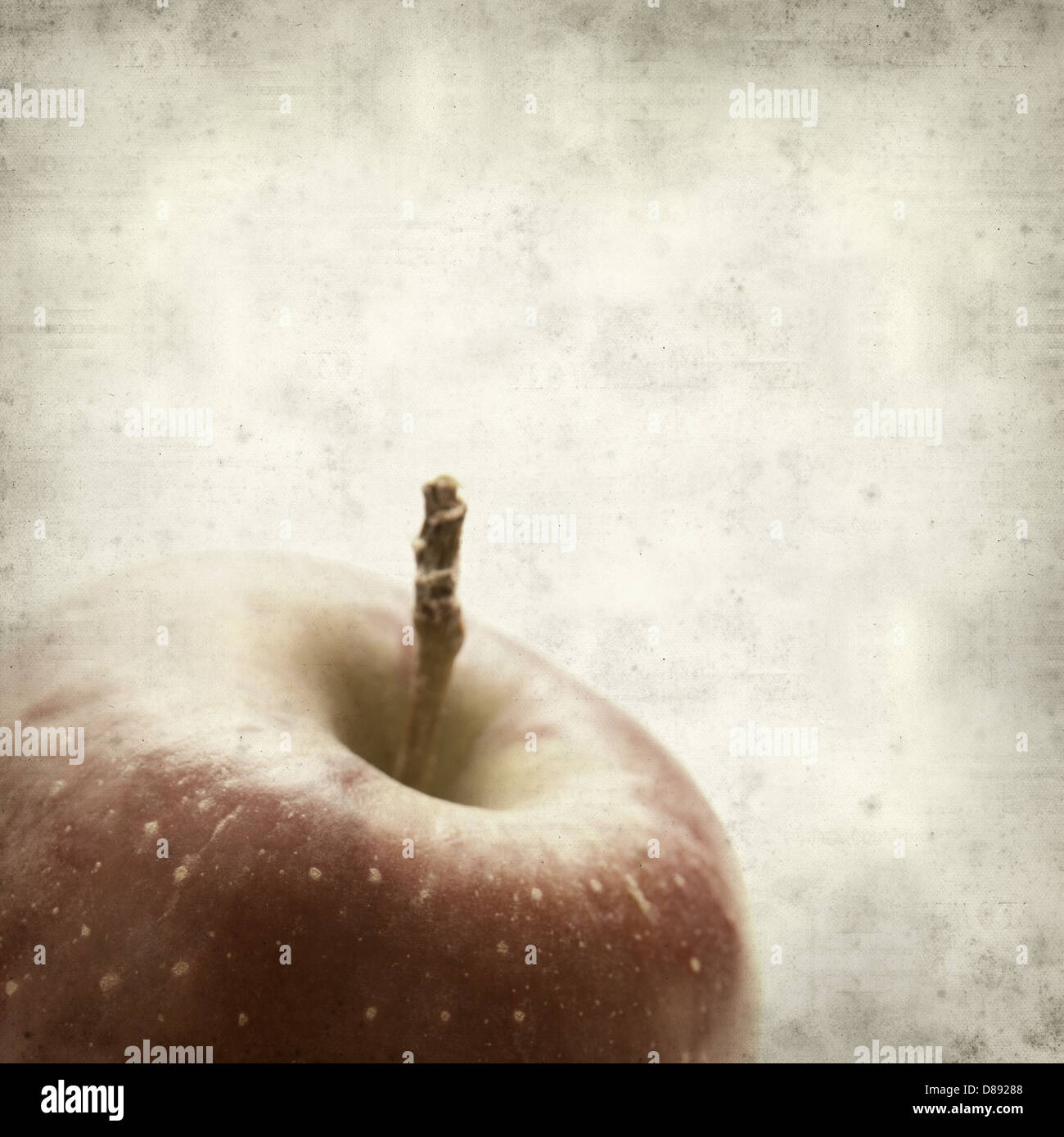 textured old paper background with red apple Stock Photo - Alamy